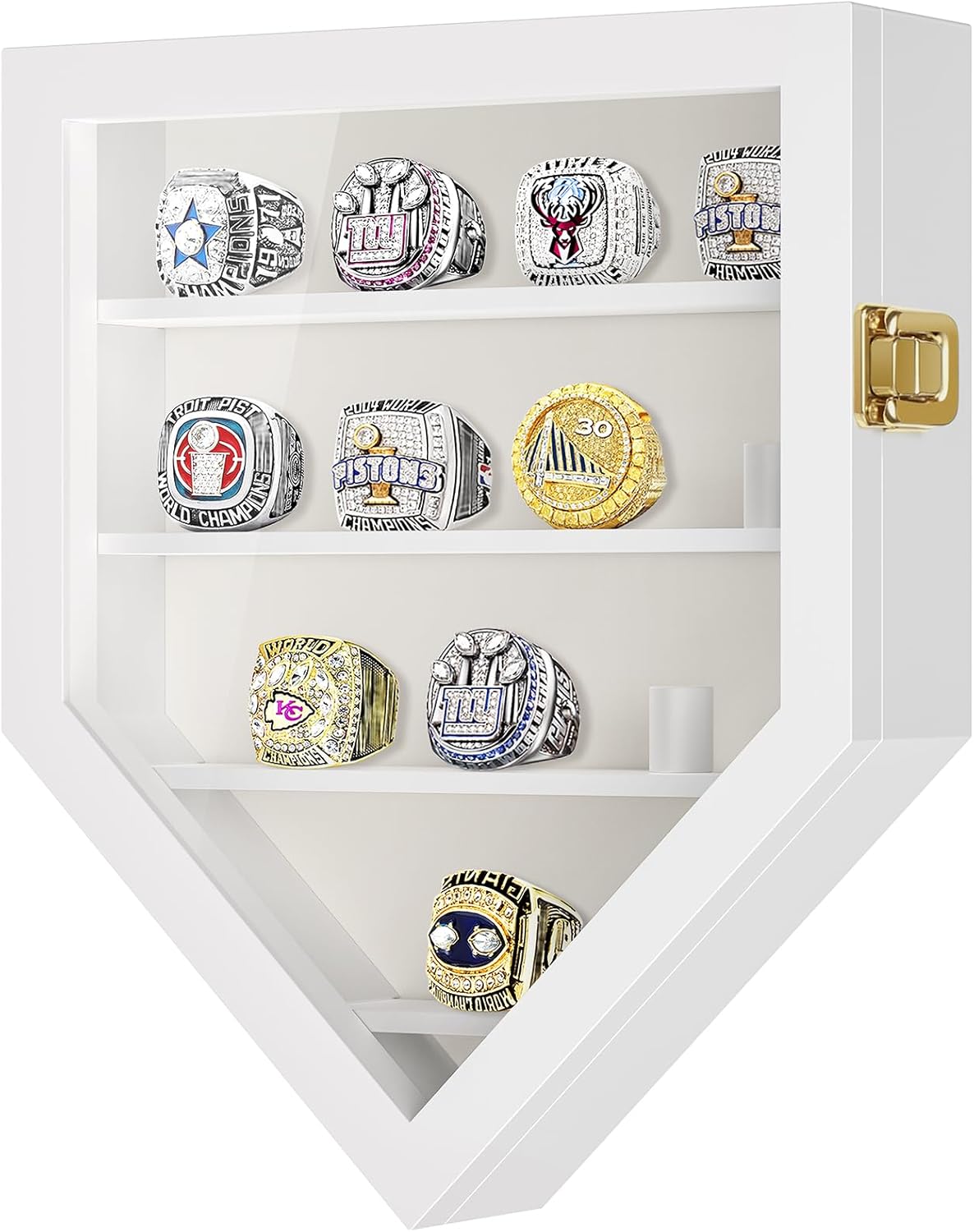 Amazon.com: TJ.MOREE Championship Ring Display Case, 12 Ring Posts ...