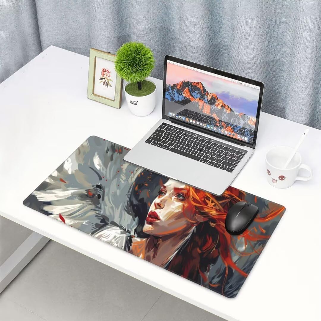 Dame Mauspad Vintage Mauspad XXL 1200x600 mm, Schreibtischunterlage ...