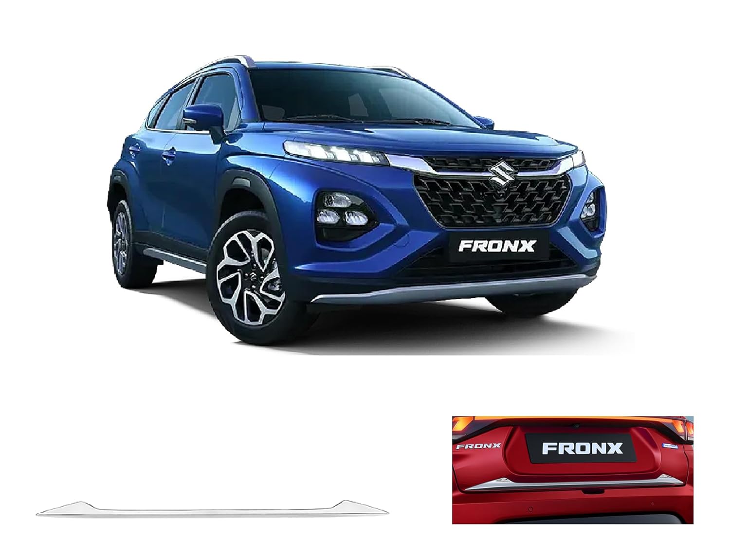 Empica Abs Plastic Chrome Trunk Garnish for Car Dicky Trim Garnish Rear ...