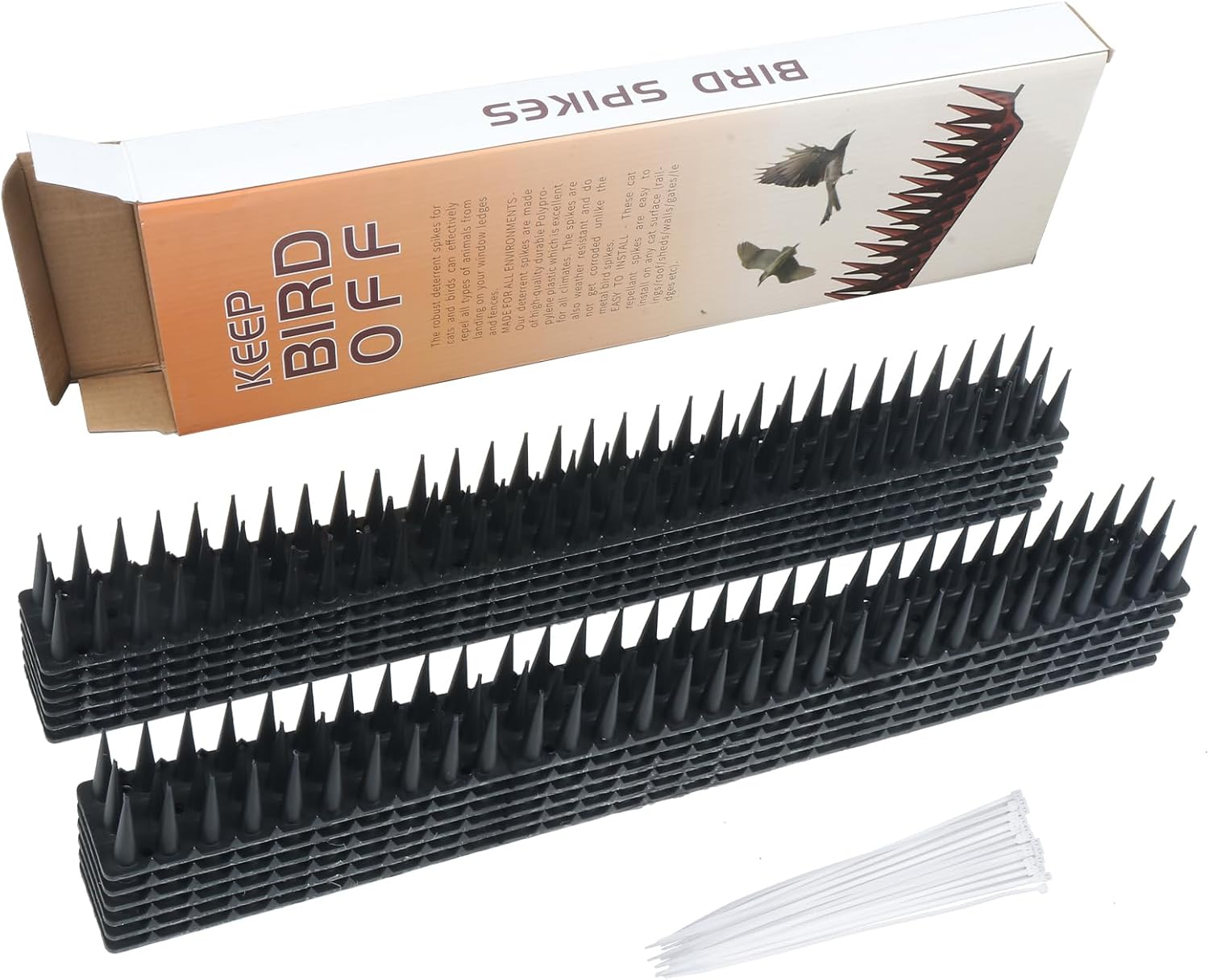 Lifreer 12PCS Fence Wall Spikes Anti Bird Spikes Strips Cat Intruder ...