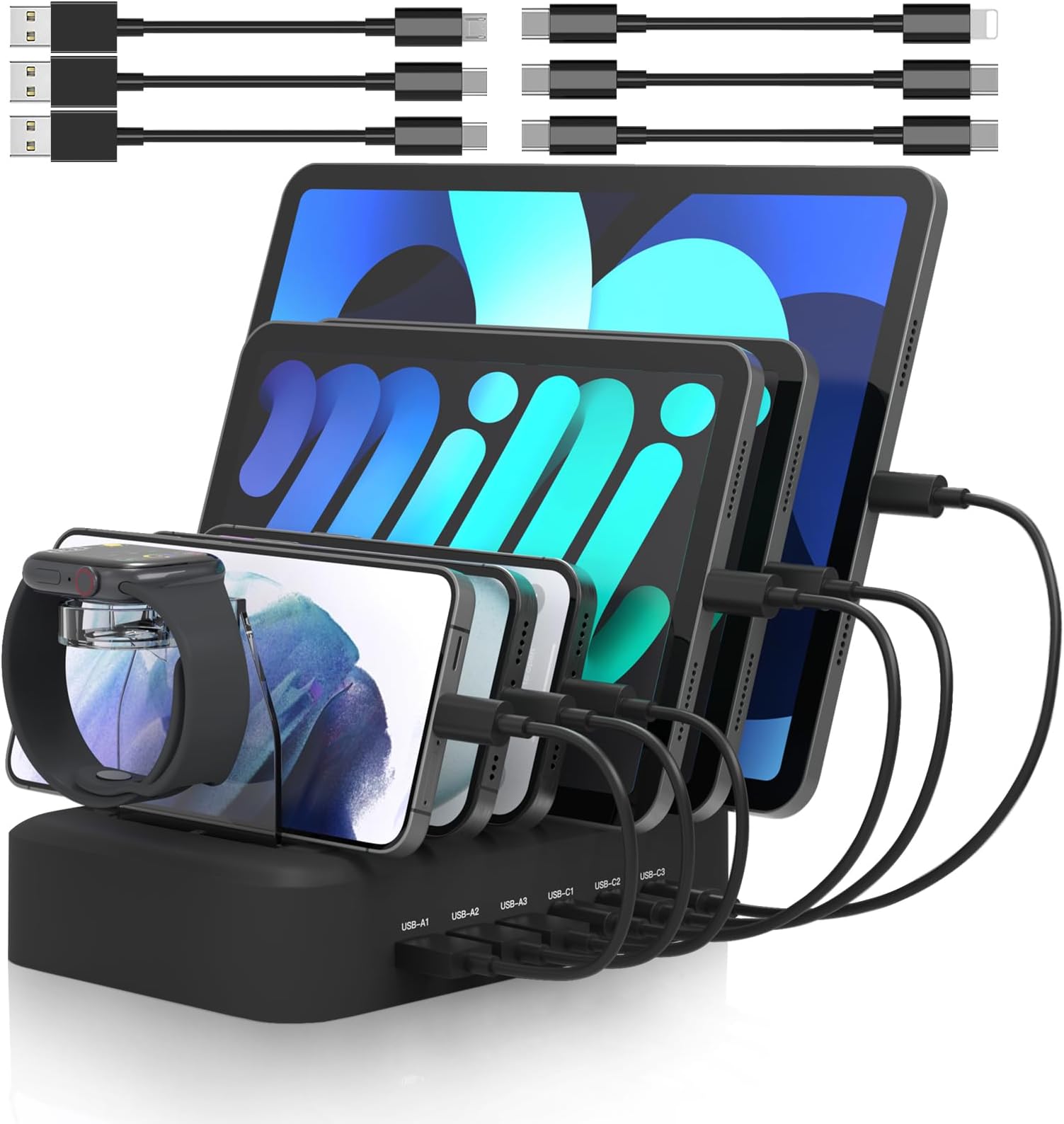 Amazon.com: MSTJRY 90W 6-Port USB C Fast Charging Station for Multiple ...