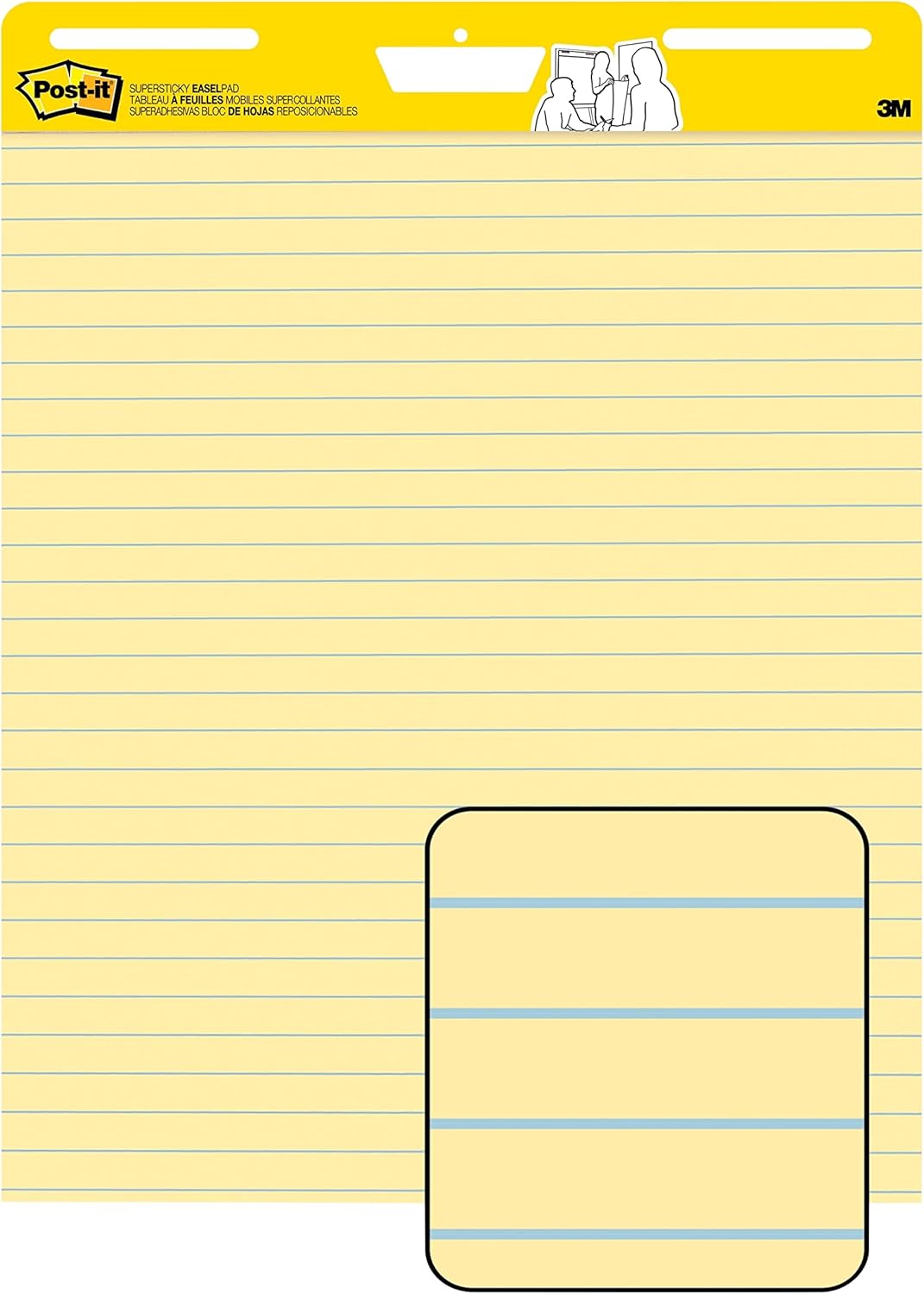 Post-it Bloc de notas con caballete, 63.50 cm x 76.20 cm, papel de ...