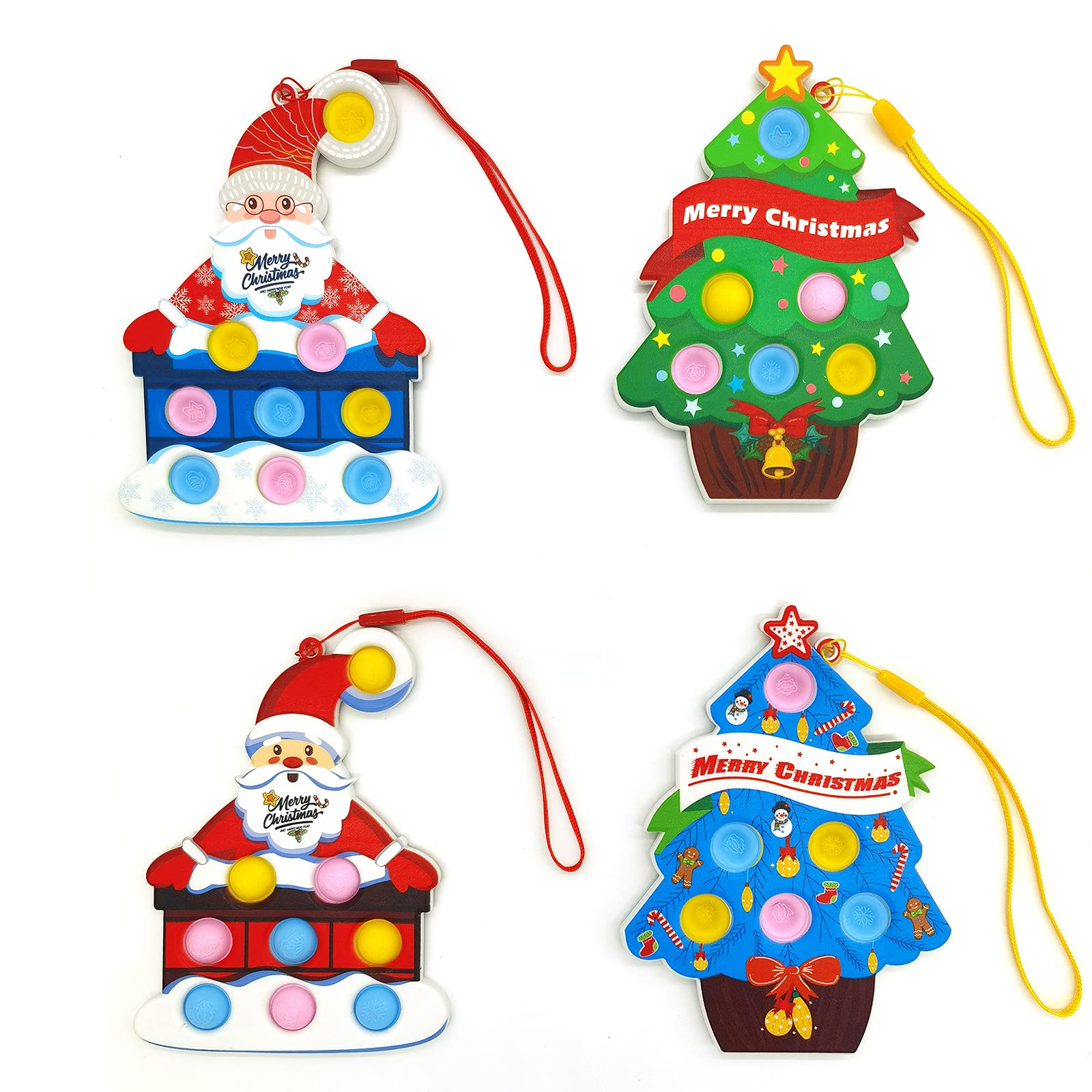 CAMMILE Pop It Hard Shell Pop It Christmas Sensory Toys Santa Claus ...