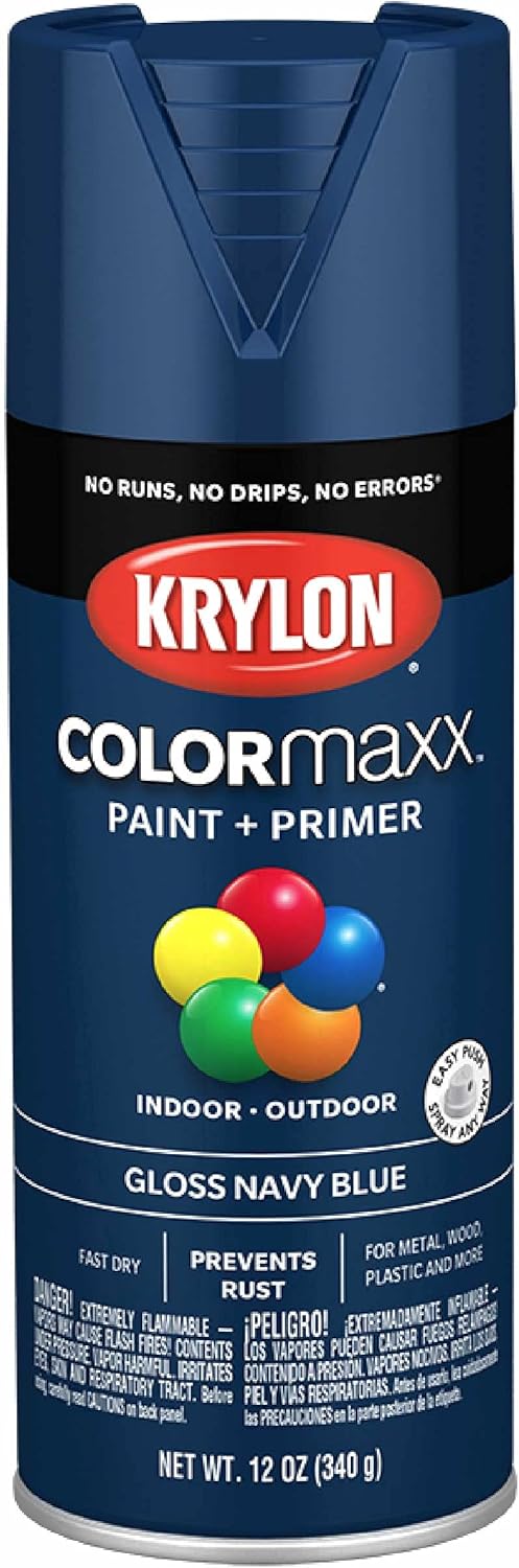 Krylon K05529007 COLORmaxx Spray Paint and Primer for Indoor/Outdoor ...