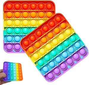 2 PCS Pop It Fidget Toys, Popit Fidget Toys, Pop Its, Popits, Stress ...