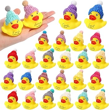 Amazon.com: 12 Pcs Christian Rubber Ducks Bulk with Bible Verses and ...