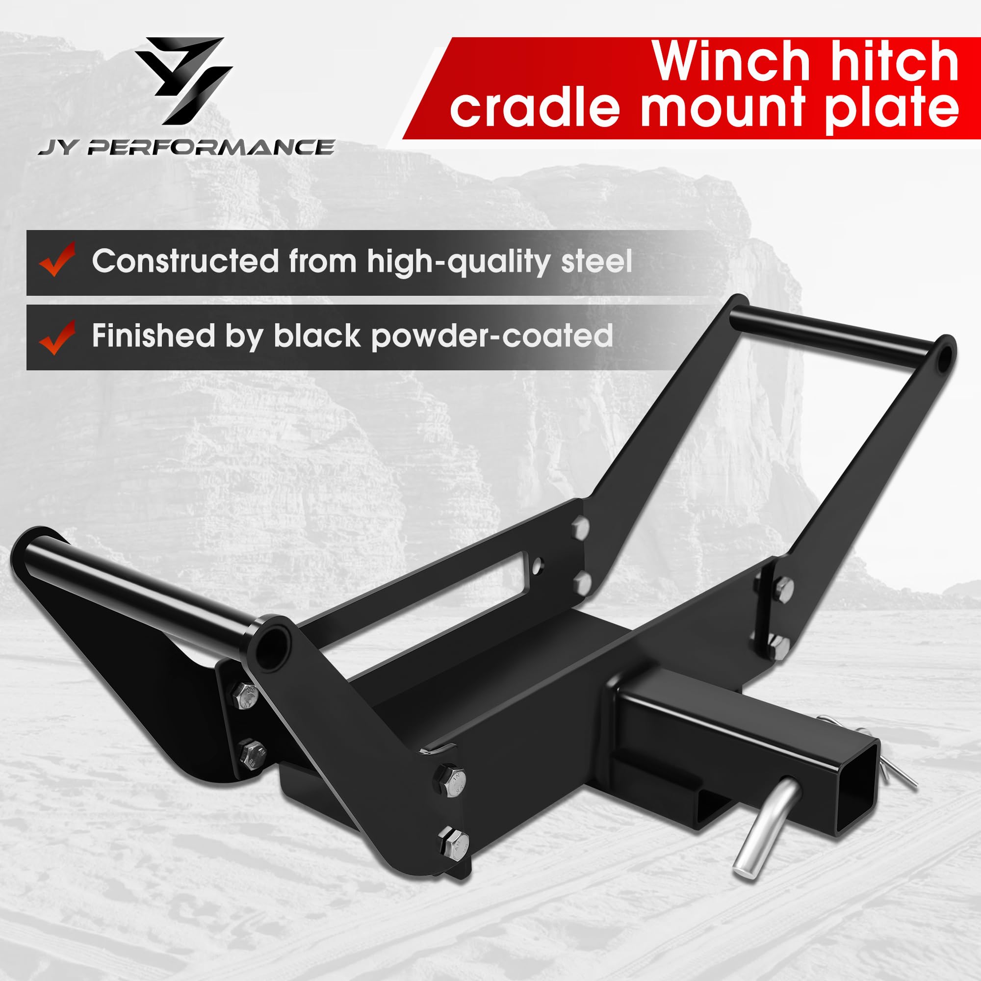 Snapklik.com : Cradle Winch Mount Mounting Plate 8000-13000 Lbs Capacity Winch Mounting Hitch ...