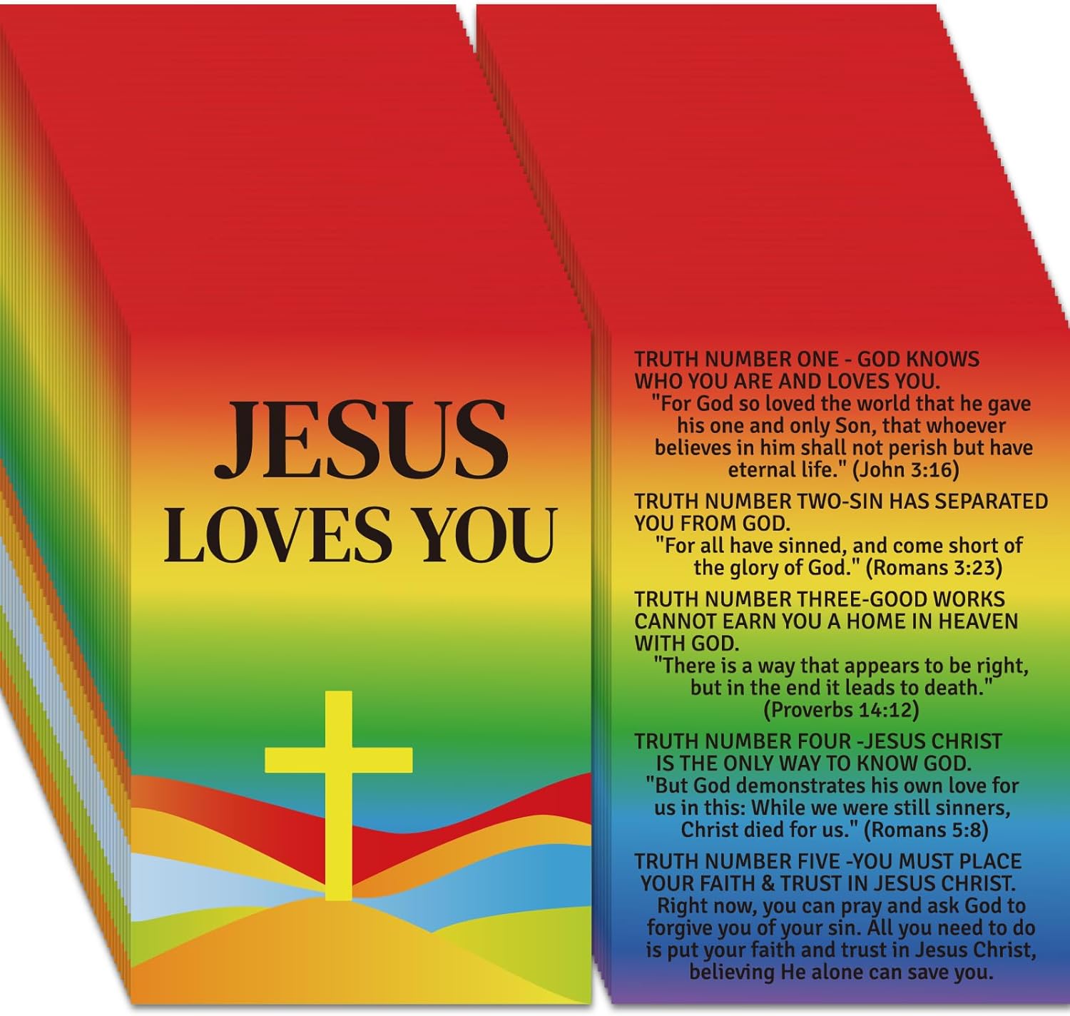 Amazon.com : 240pcs Christian Cards Religious Gospel Tracts Plan of ...