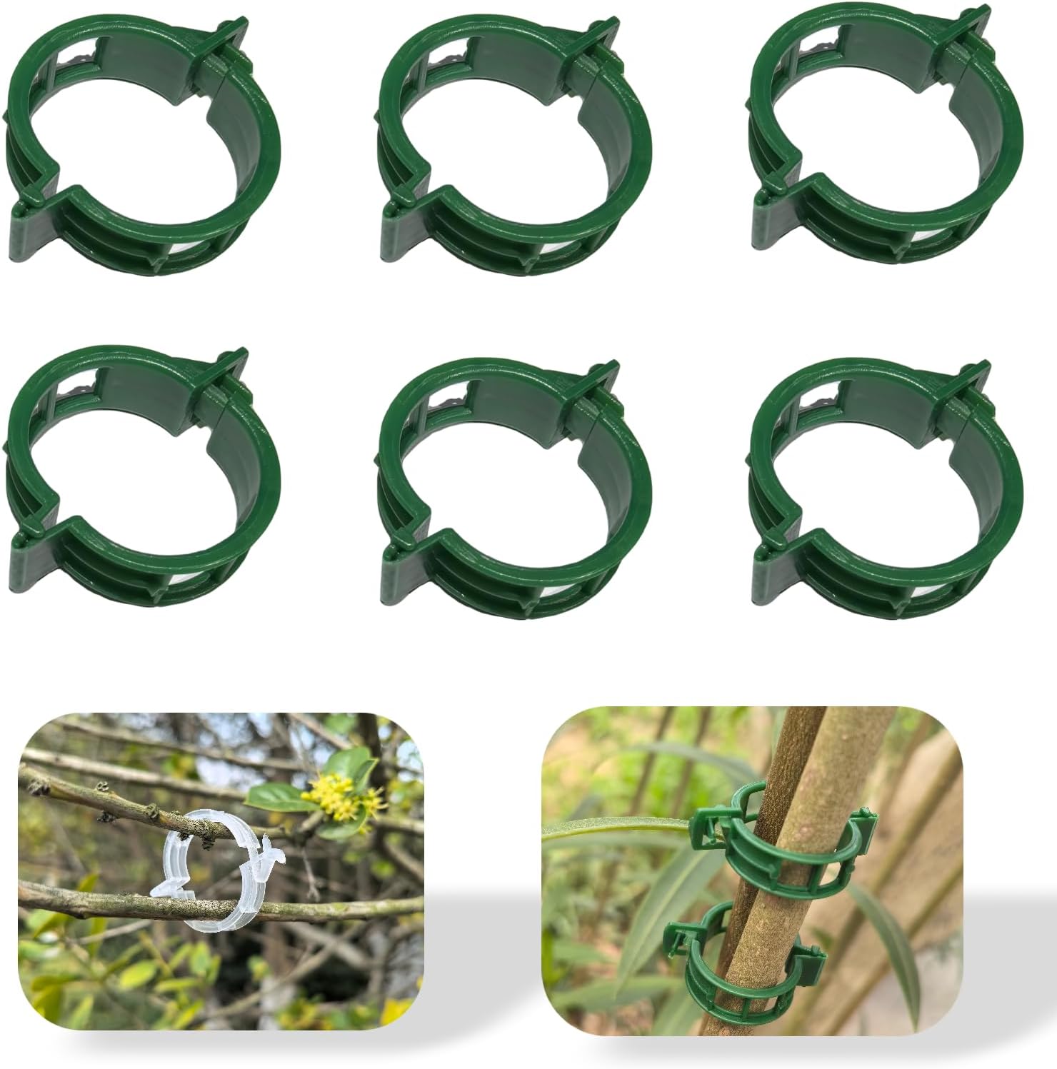 Amazon.com: Safety Plastic fixed Clamp, Reusable Garden Support Clips ...