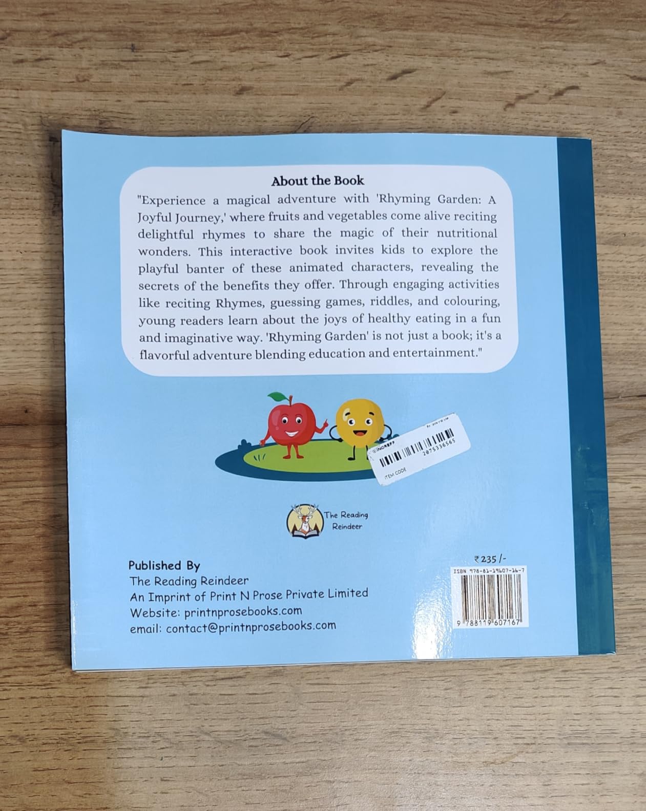 Rhyming Garden: A Joyful Journey - An interactive activity book showing ...