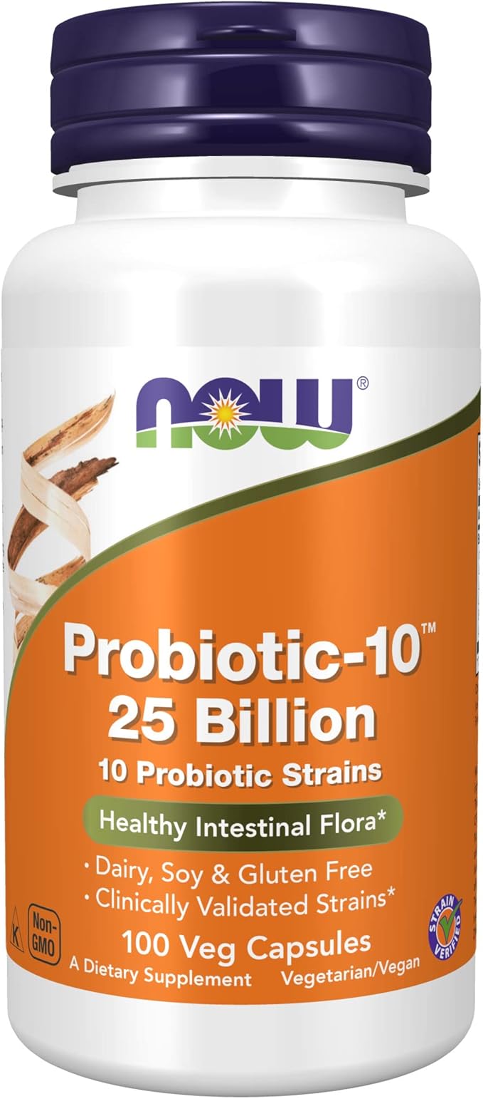 Amazon.com: NOW Foods Supplements, Probiotic-10™, 25 Billion, with 10 ...