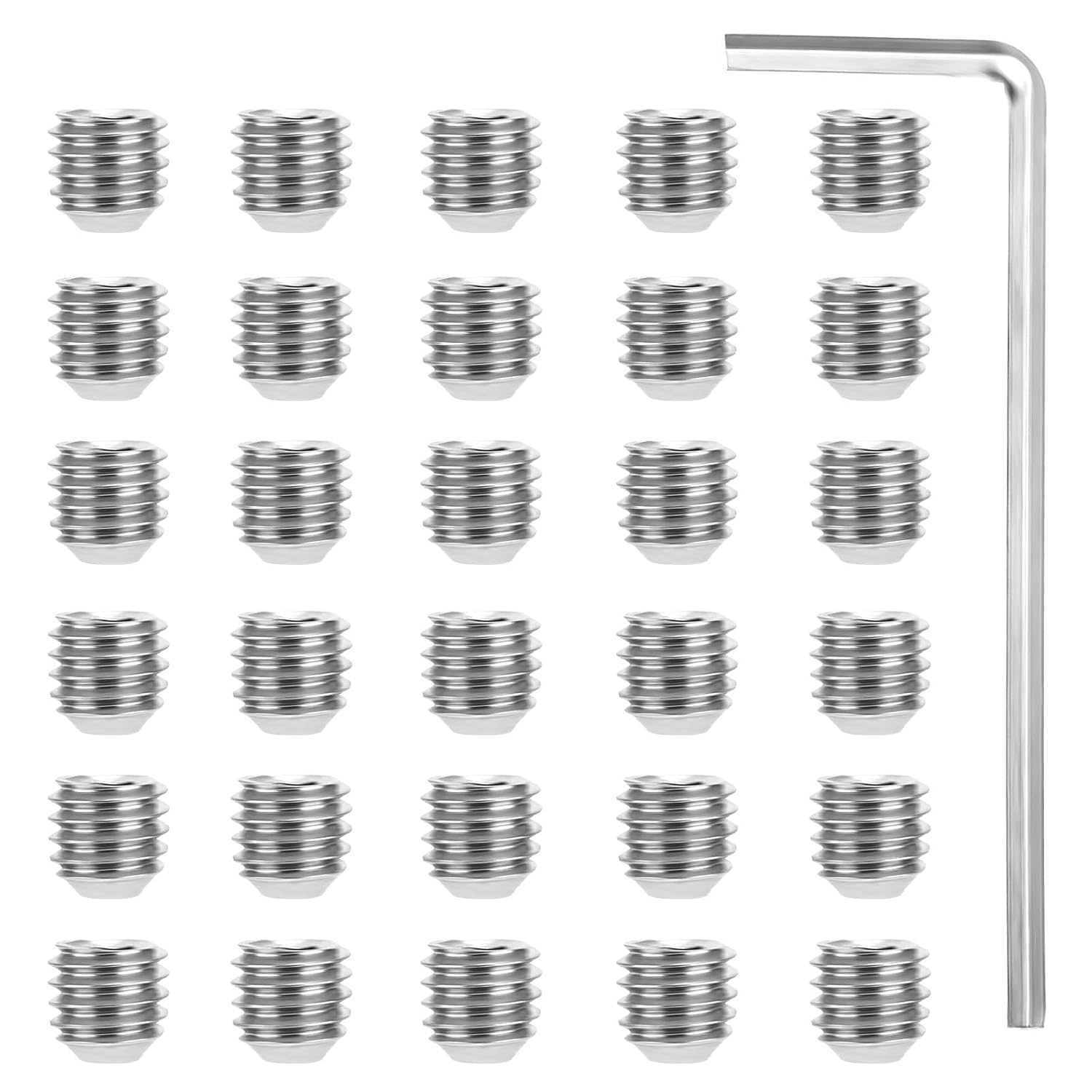 Socket Set Screws 30 PCS 10-32 X 3/16" Stainless Steel Set Screws Allen ...