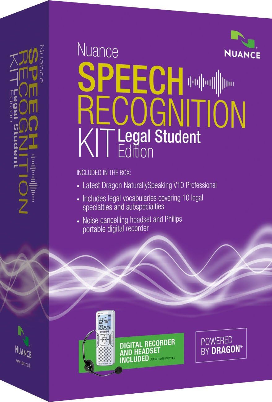 Nuance Speech Recognition Legal Student Kit, Education On Line ...