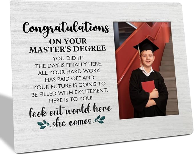 Amazon.com - Master Degree Graduation Gifts Picture Frame, Tabletop ...
