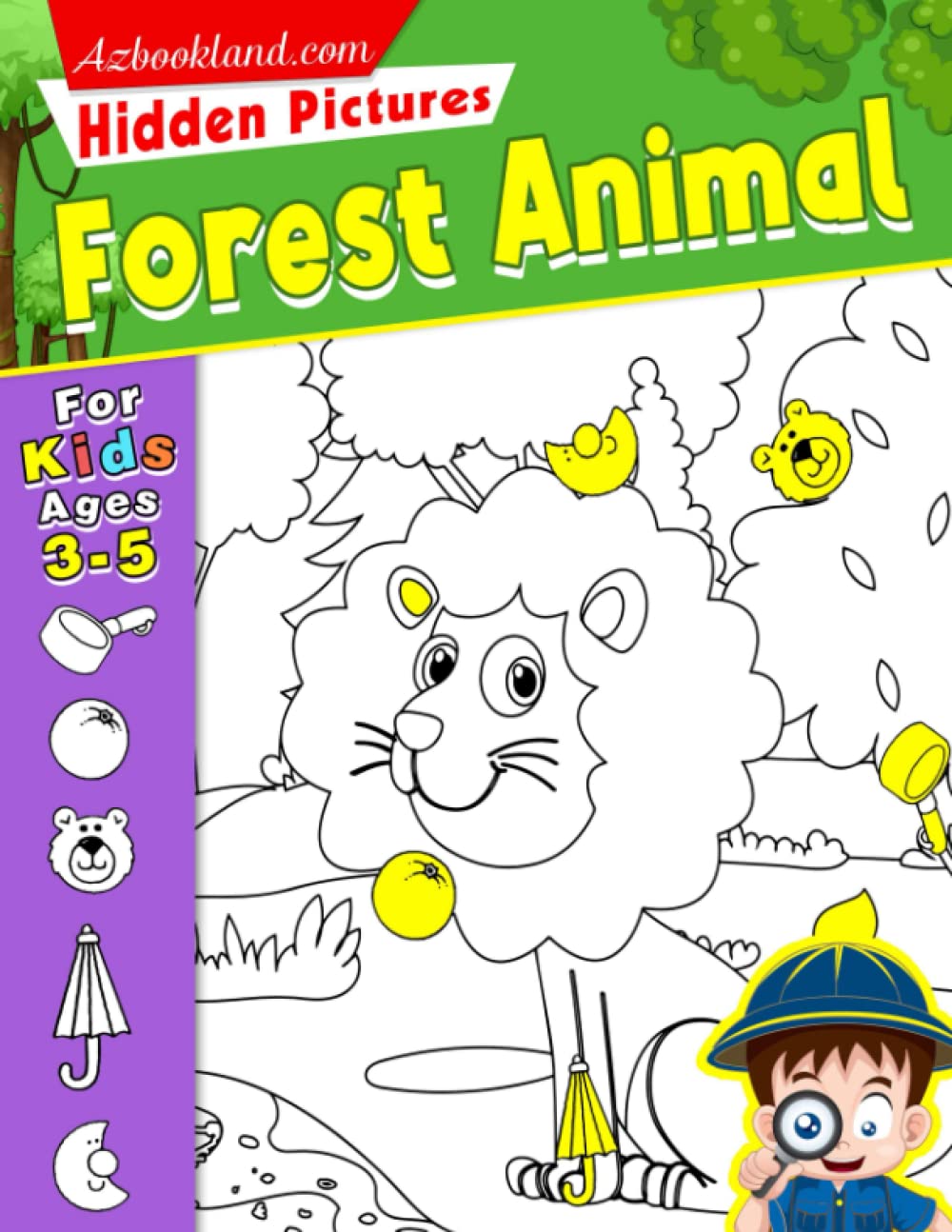 Amazon | Forest Animal Hidden Pictures For Kids Ages 3-5: Activity Book ...
