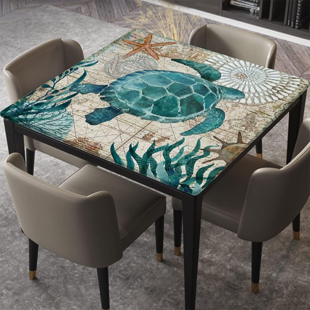 Amazon.com: Fitted Square Tablecloth, Floral Boho Colorful Bohemian ...