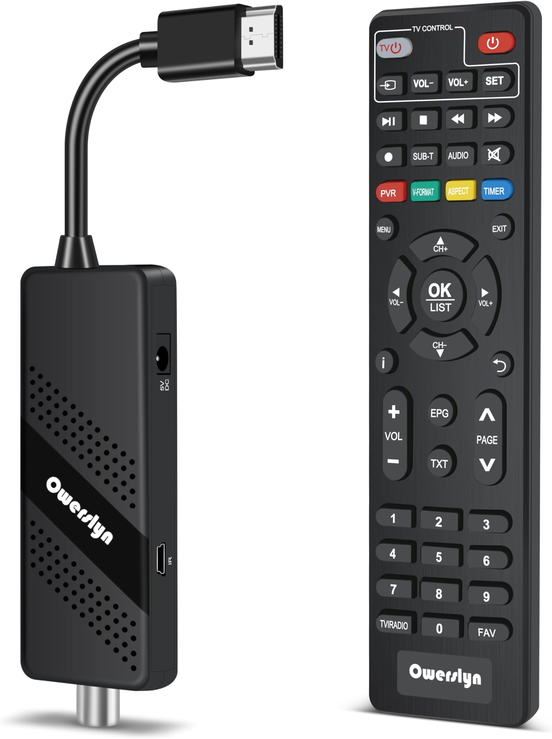 Decoder Digitale Terrestre 2024 - OWERSLYN Decoder DVB-T2, HD 1080P ...