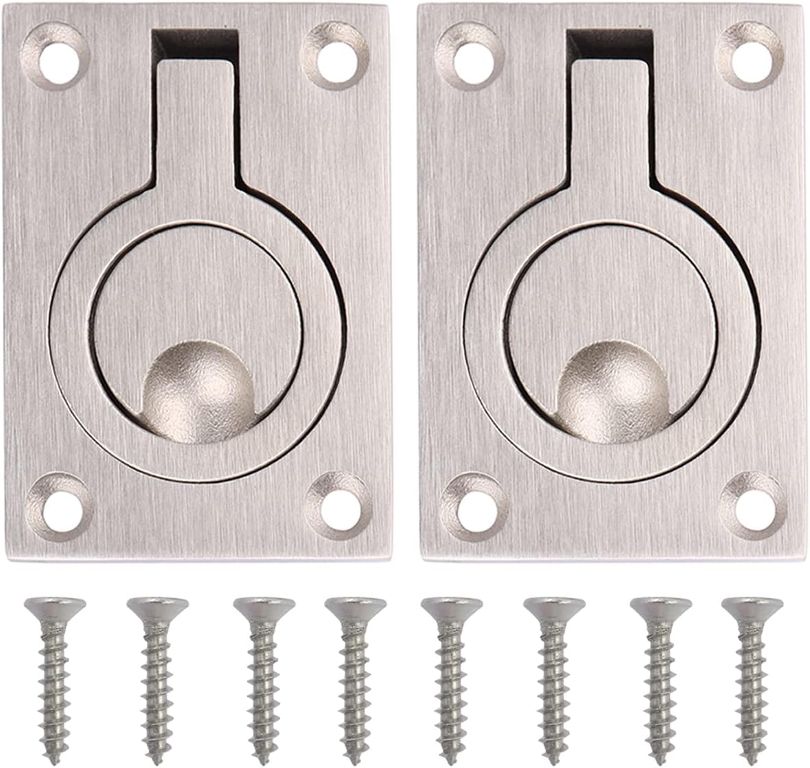 Wolfride Flush Ring Pull Handle 2 Pack Flush Lifting Handle Stainless Steel Flush Lift Ring for ...