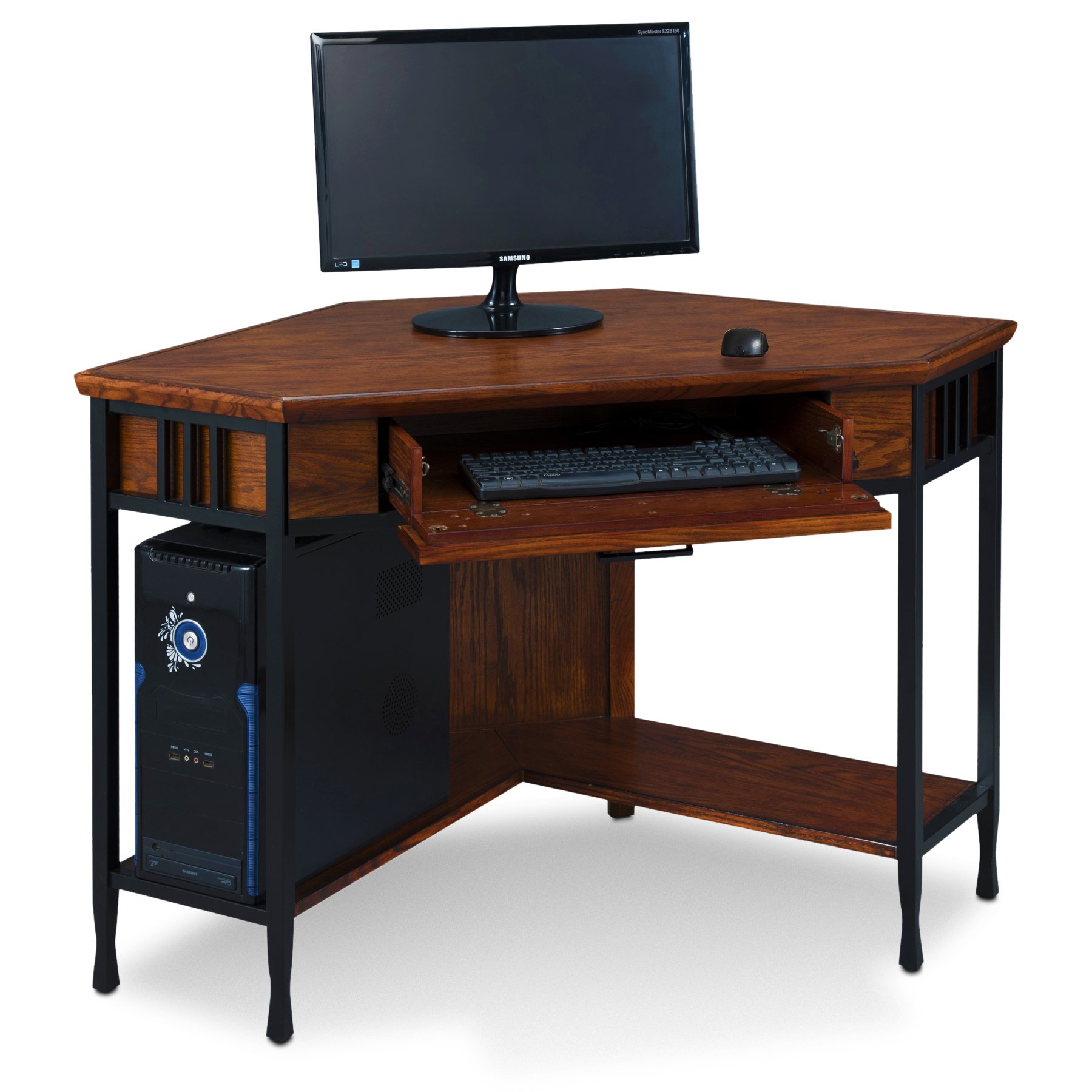 Buy Tangkula Corner Desk, Corner Computer Desk with Drawer for Small ...