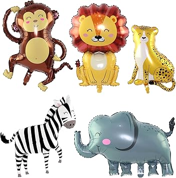 Amazon.com: Jungle Safari Animals Balloons, Jungle Safari Theme ...