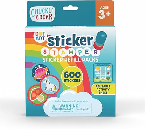 Amazon.com: Chuckle & Roar Sticker Stamper Refill Pack – 600 Stickers ...
