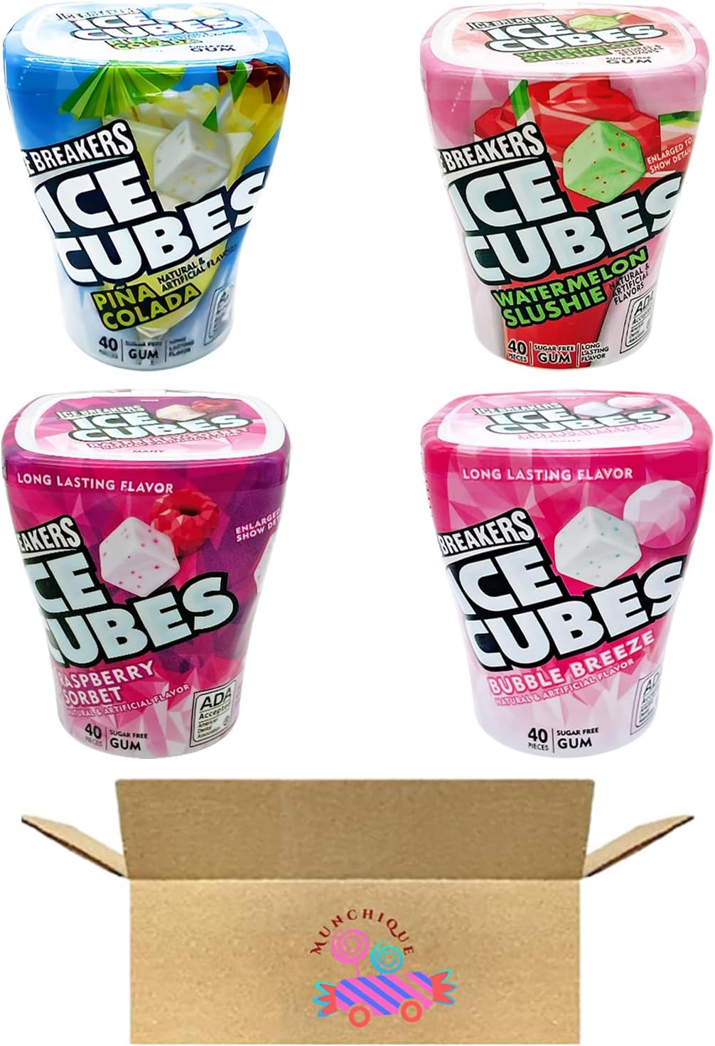 Amazon.com : Ice Breakers Ice Cubes Sugar-Free Gum 8-Pack Variety ...