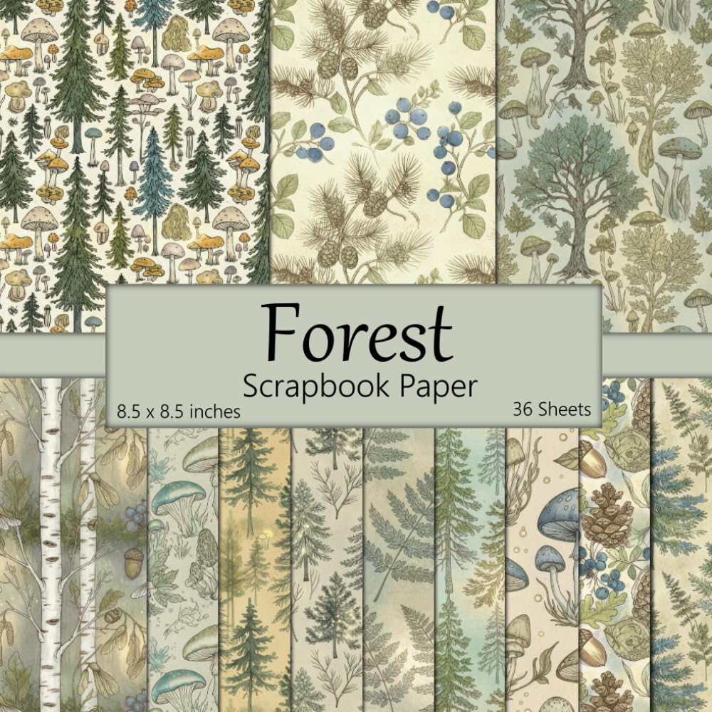Forest Scrapbook Paper: Vintage Decorative Paper Ideal for Crafting ...