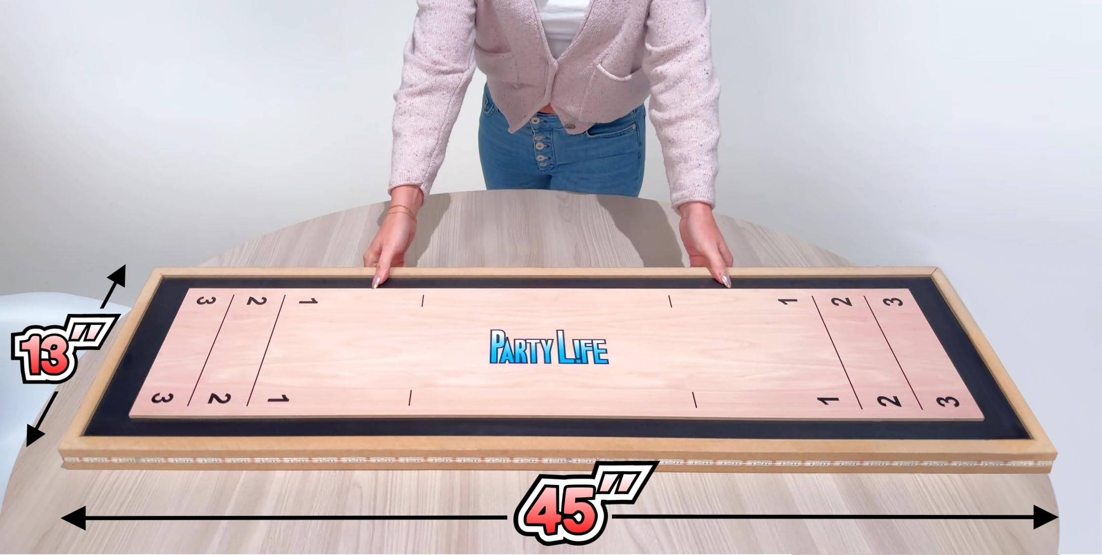 Snapklik.com : Portable Tabletop Mini Shuffleboard Table w/Pucks