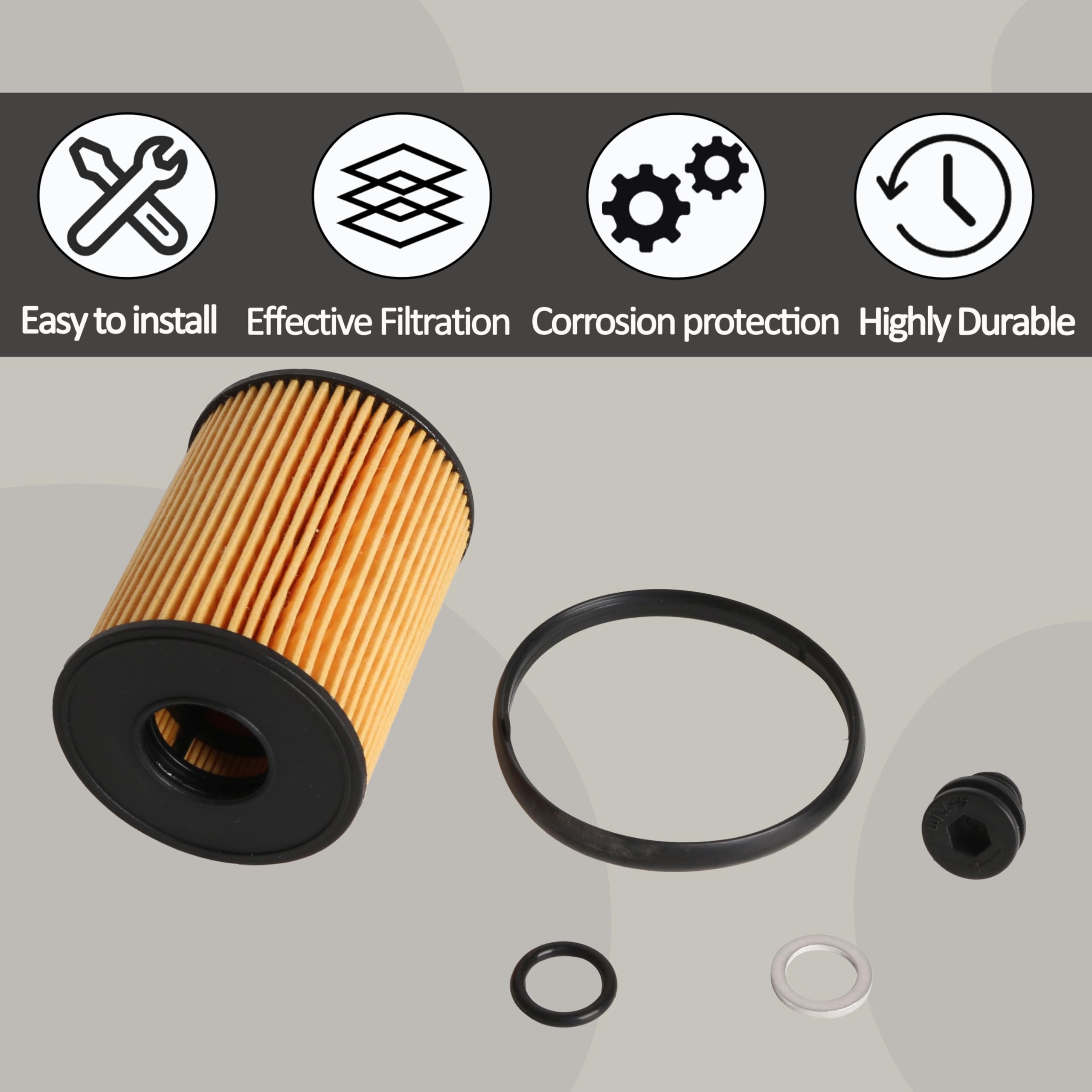 Snapklik.com : 6 PCS 26350-2S000 Oil Filter, 25L Engine Oil Filter Fit ...