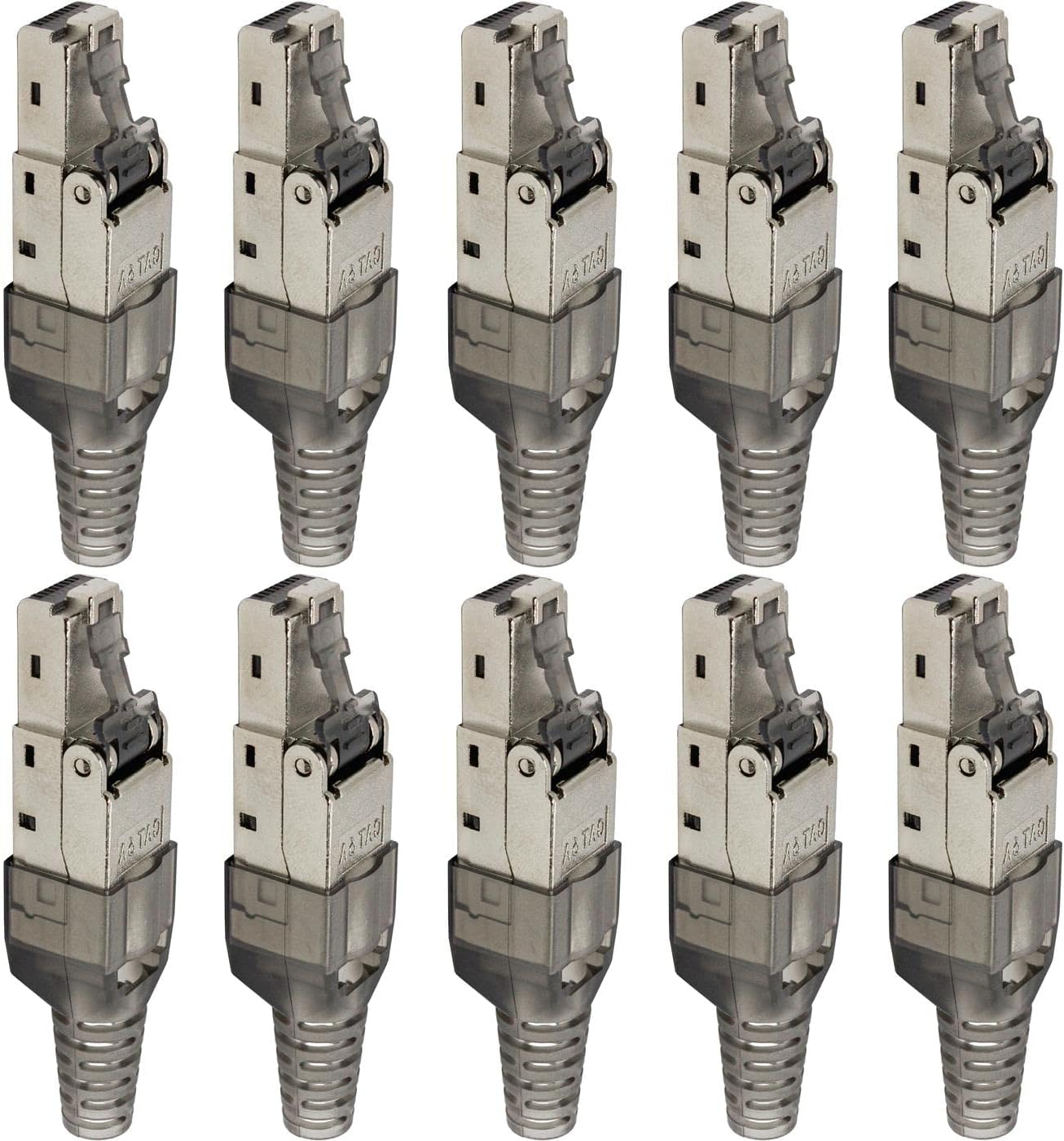 Lumonic 10x Netzwerkstecker RJ45 Metall Stecker werzeuglos | Mit ...