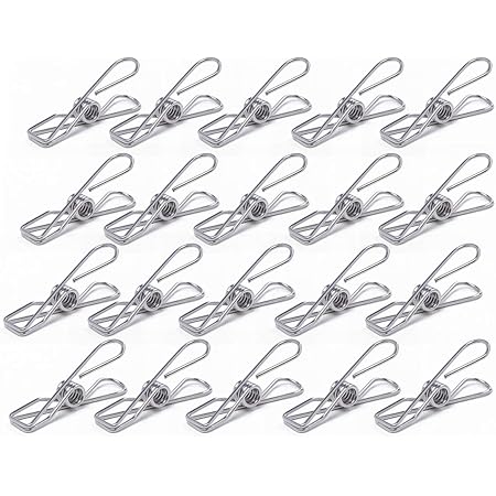 MosQuick® Stainless Steel Multipurpose Sturdy Clothes Hanging Clips ...