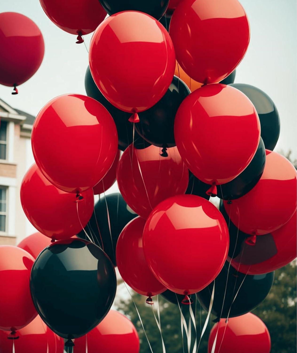 Amazon.com: 600 Pack Red and Black Balloons,300 of each of the 2 colors ...