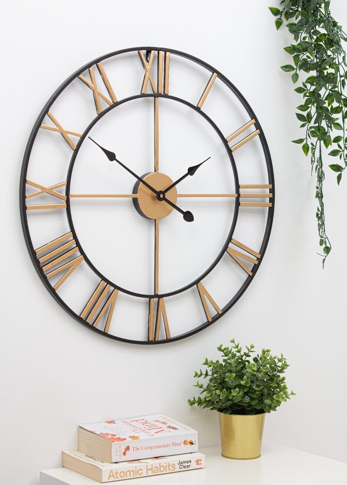 Heaven4you Large Skeleton Metal Roman Vintage Rustic Wall Clock Big ...