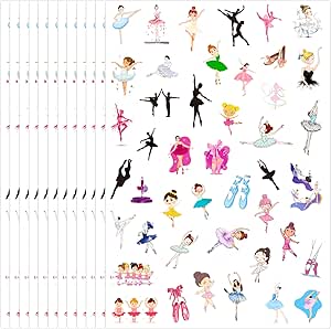 Amazon.com: BignzwUra 1000 Ballet Dance Themed Stickers Dacing Dance ...