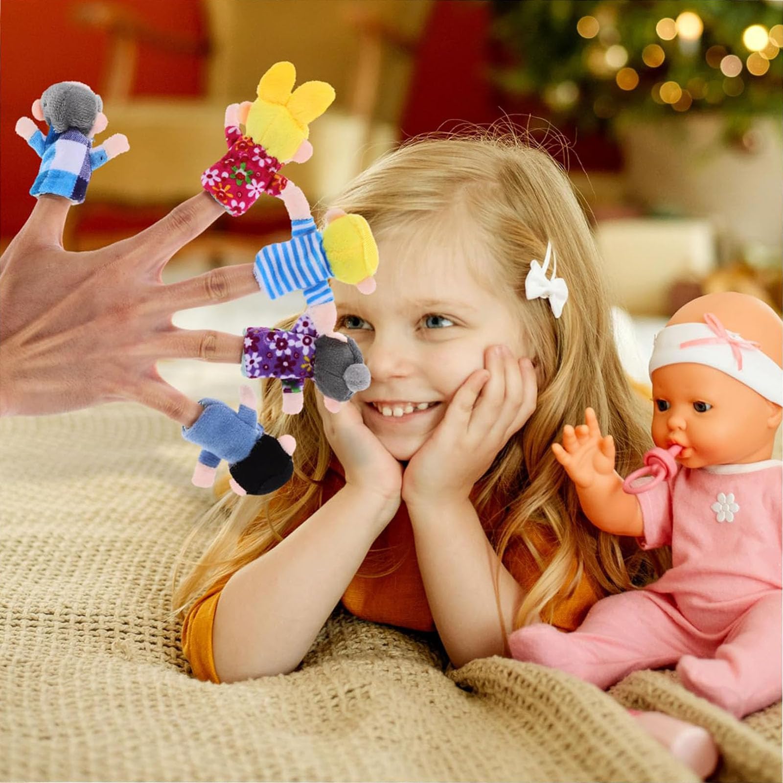 6 Pieces Finger Puppets for Toddlers, Finger Puppets Cute Soft, Finger ...