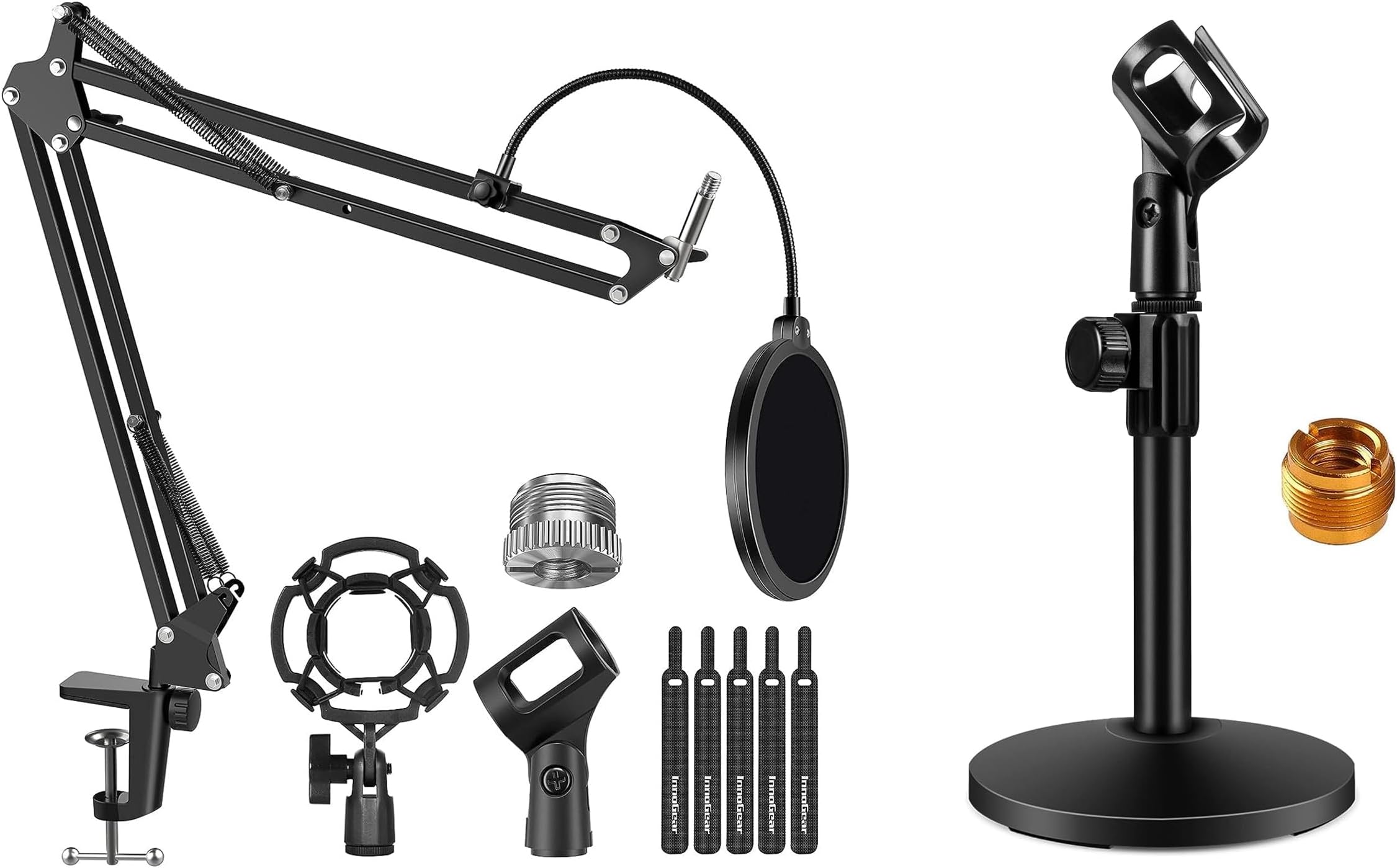 Amazon.com: InnoGear Microphone Stand Mic Boom Arm & Desktop Microphone ...