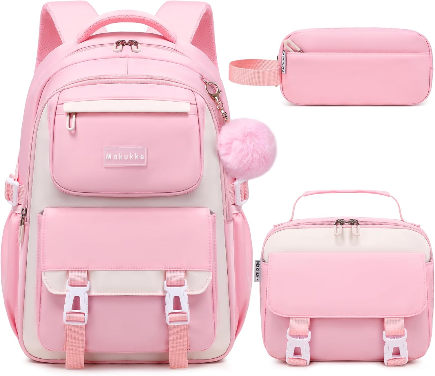 Amazon.com | Makukke School Backpack for Girls Book Bag Set, School Bag ...