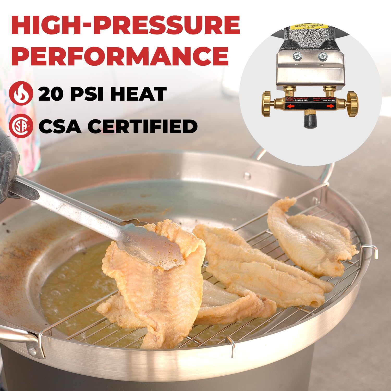 Snapklik.com : 23" Concave Comal Set 80,000 BTU Propane Burner Stove ...