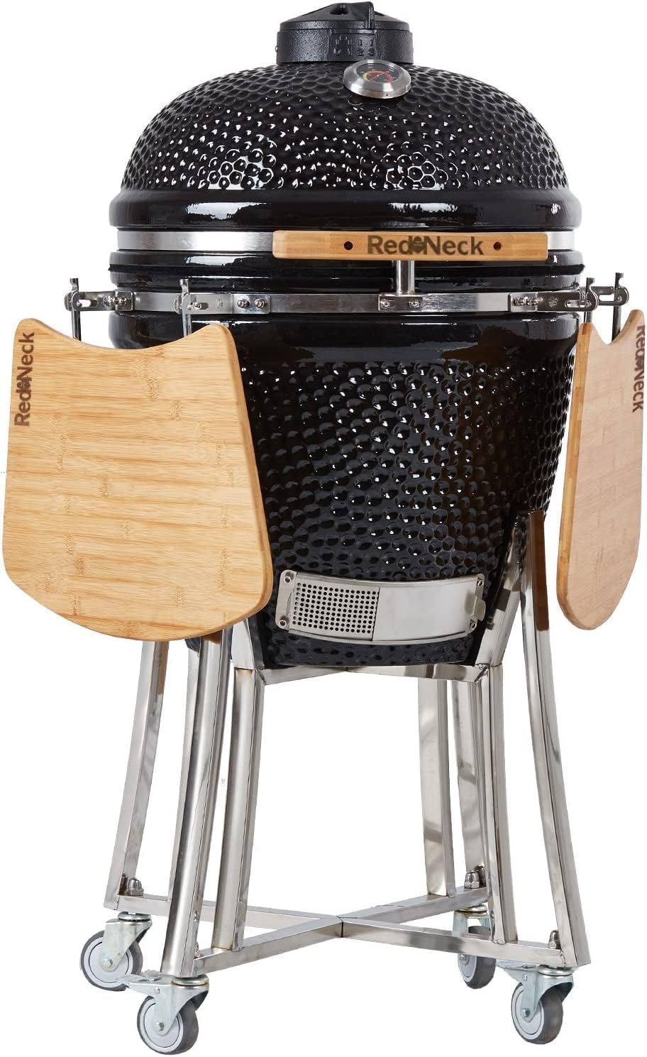 Redneck Keramik Grill (52cm Grillfläche), professioneller BBQ, Bambus ...