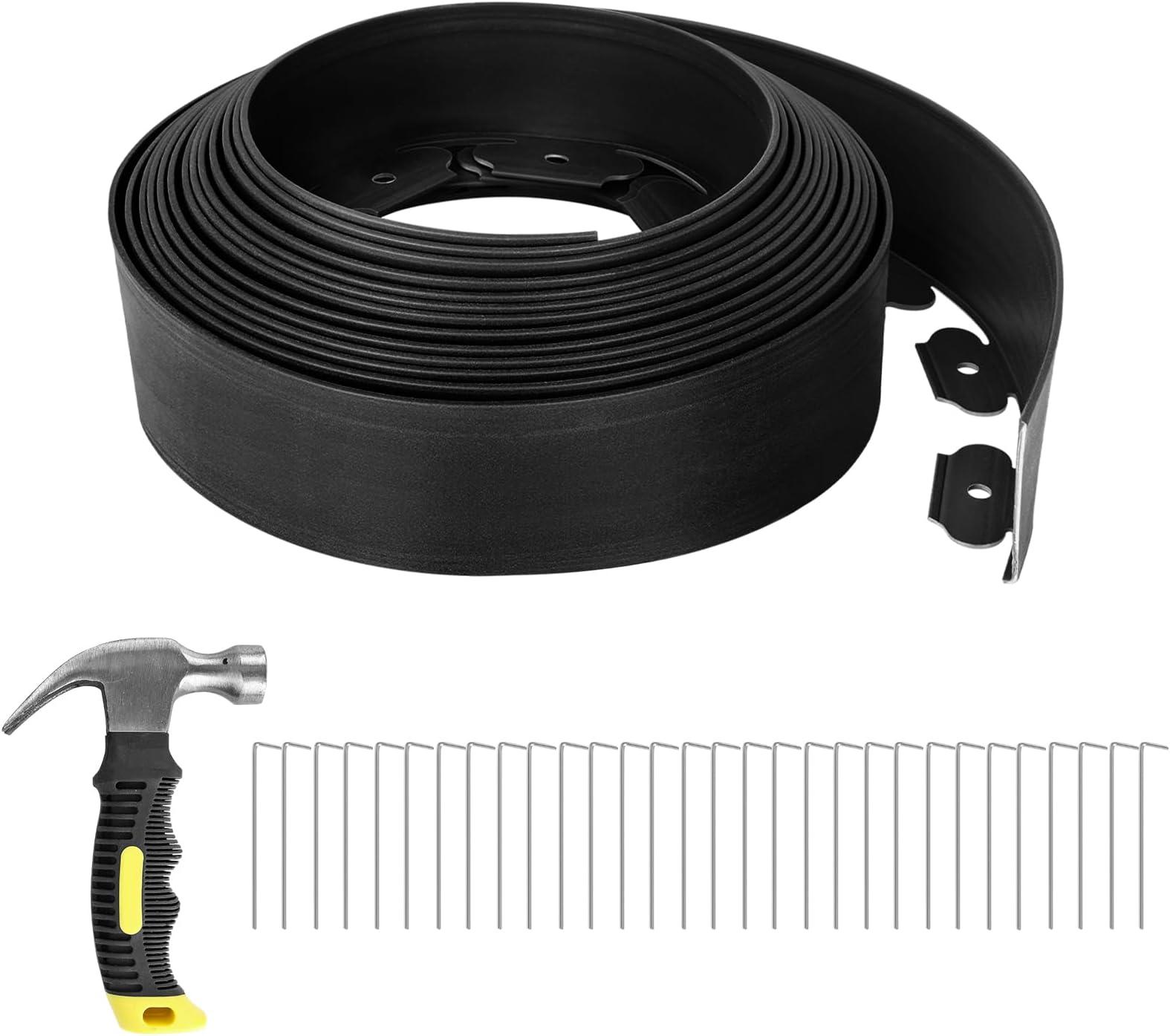 Amazon.com : EcoBorder LBRD-BRN-6PK 4 ft. L Border Rubber Edging, Brown ...