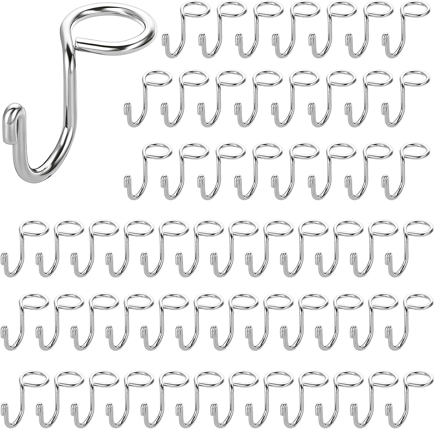 Amazon.com: Sumnacon Metal Hanger Extender Hooks 60 Pcs Mini Cascading ...
