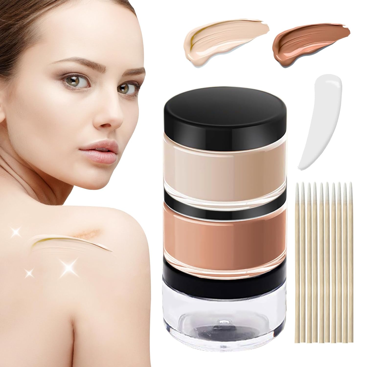 Amazon.com : Tattoo Cover Up, 2 Colors Tattoo Cover Up Makeup ...