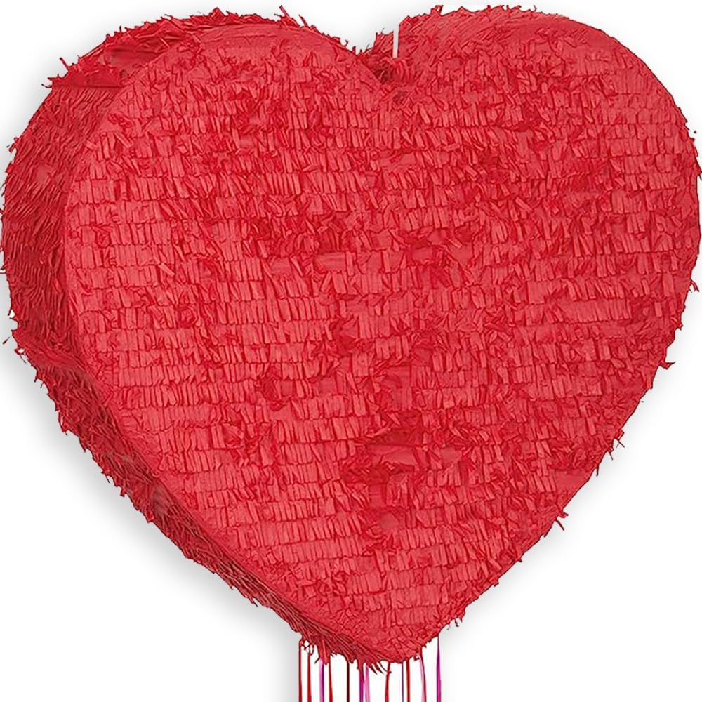 Amazon.com: Unique 65998 Red Heart Party Pull String Pinata, 1ct : Home ...