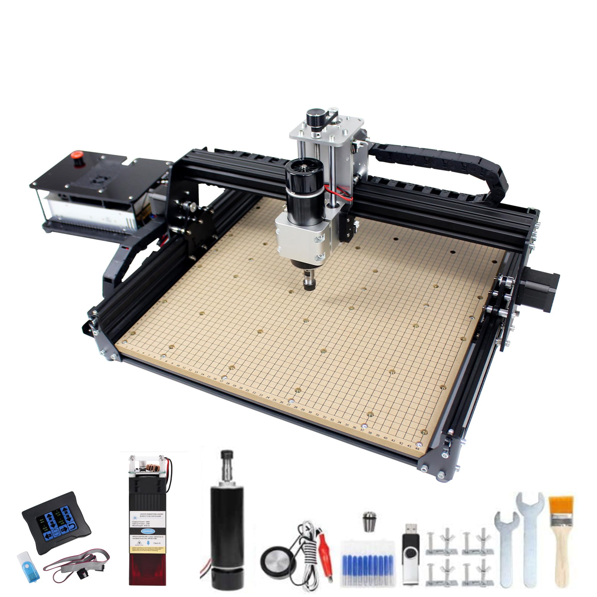 CNCTOPBAOS 3 Axis CNC 4540 2 in 1 CNC Router Engraver Machine,40W ...