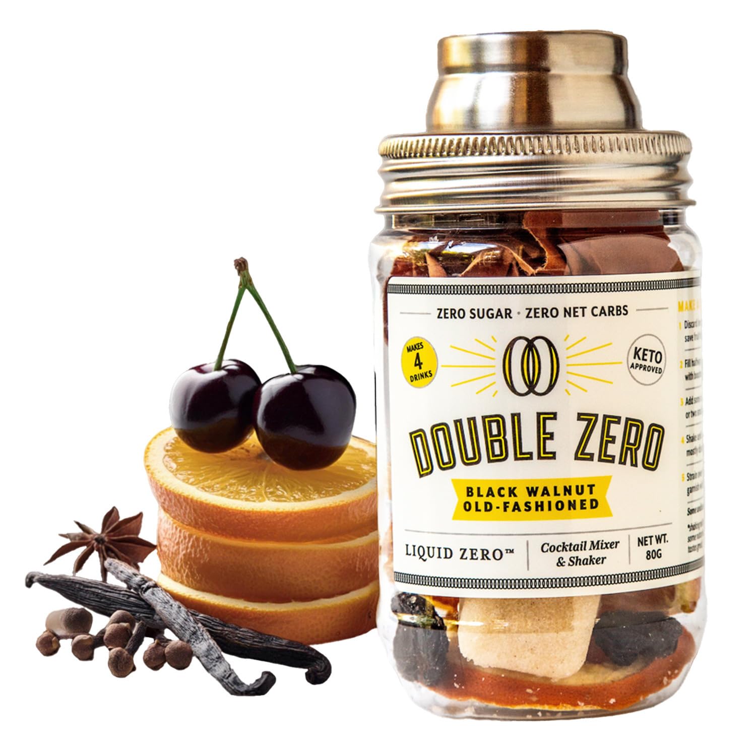 Amazon.com : Double Zero Instant Cocktail Old Fashioned Mix - Instant ...