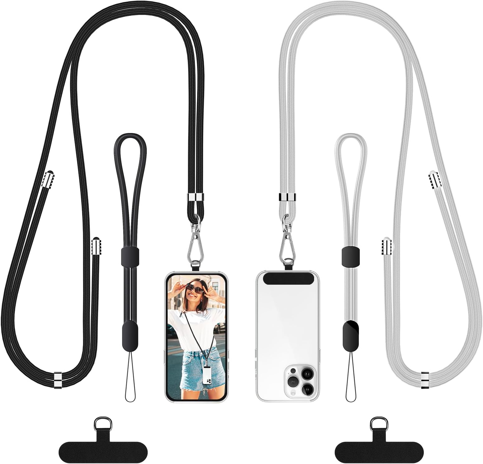 Amazon.com: SS Cell Phone Lanyard, 2 Pack Adjustable Phone Lanyard ...