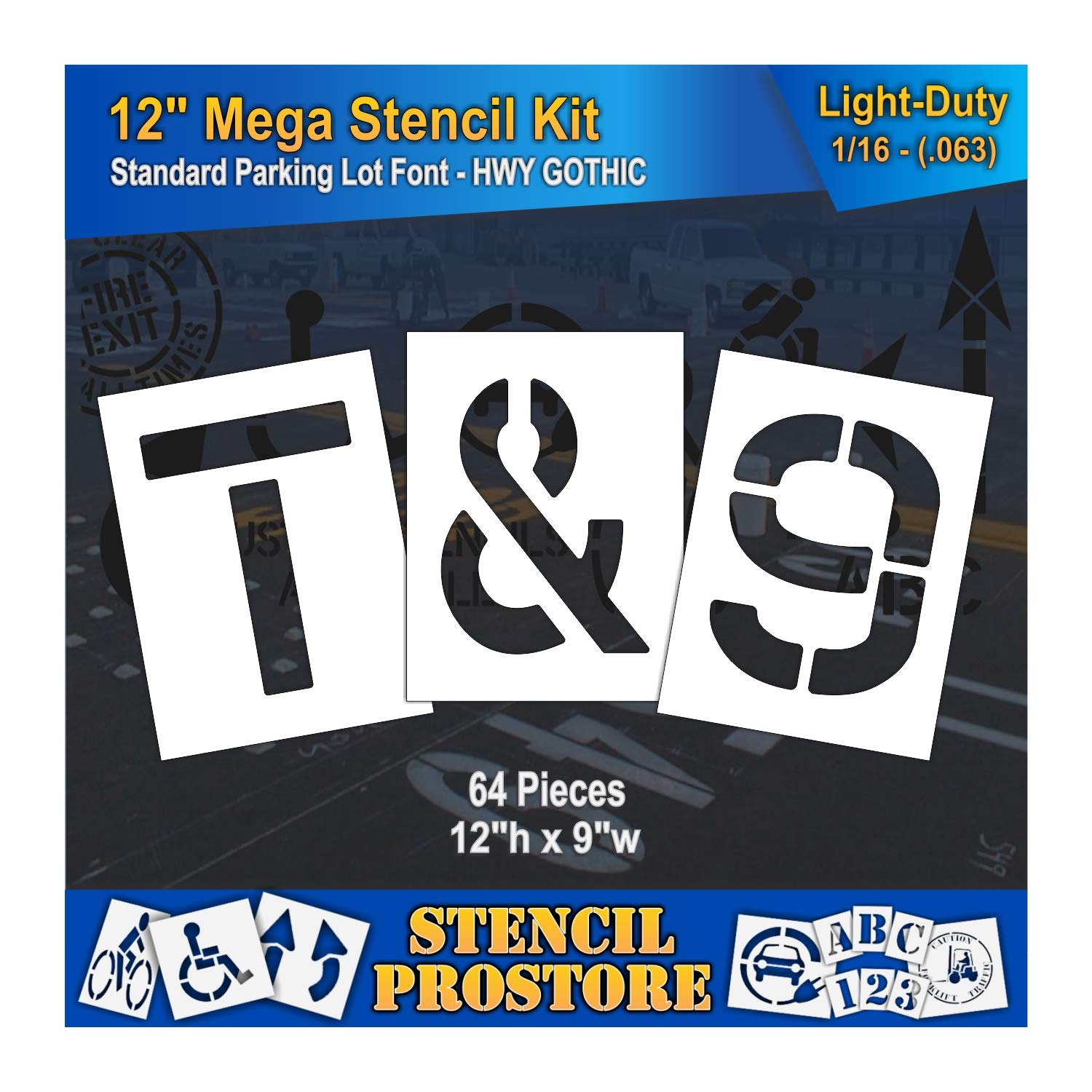 Snapklik.com : Pavement Stencils -12 Inch MEGA Alpha/NUM Set