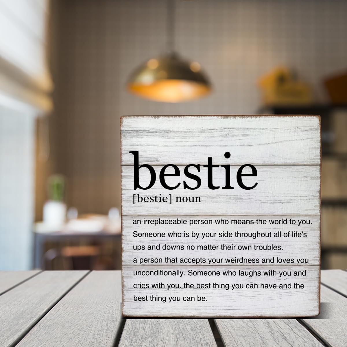 Letrero de madera con texto en inglés «Bestie Gifts Bestie Definition ...
