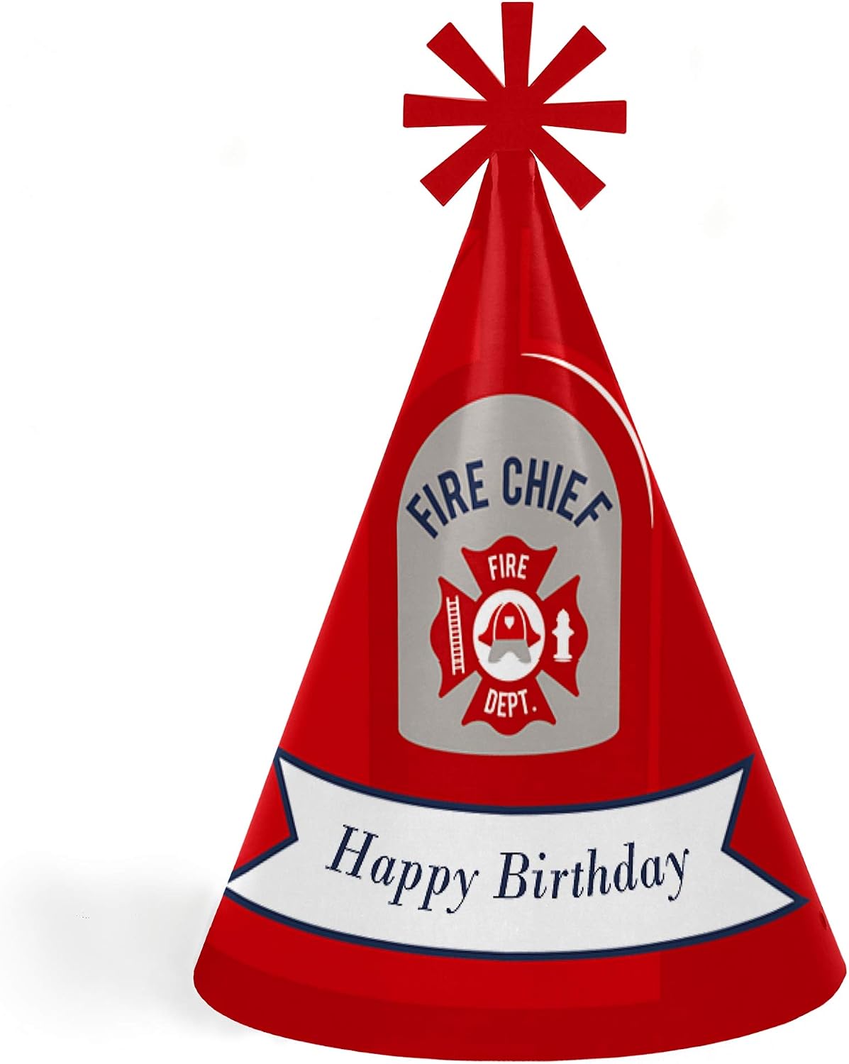 Amazon.com: Big Dot of Happiness Fired Up Fire Truck - Cone Happy ...