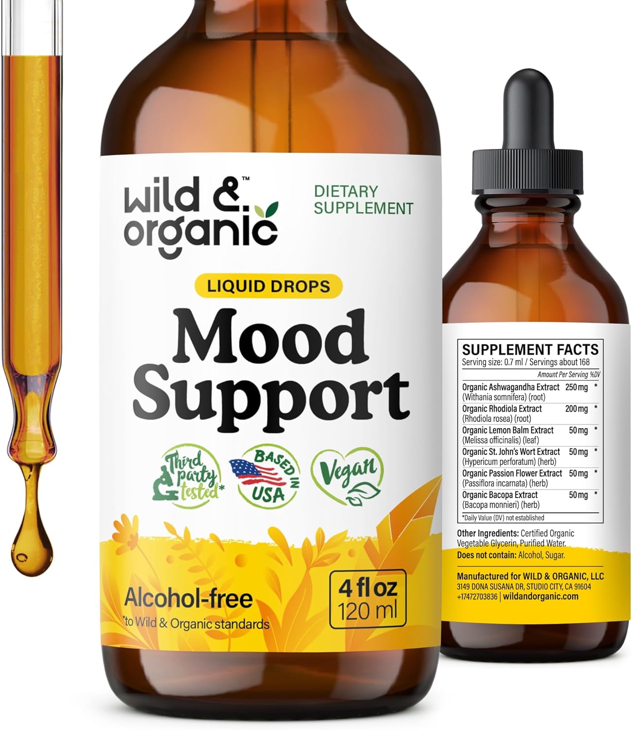 Amazon.com: Wild & Organic Mood Support Supplement - Natural Liquid ...